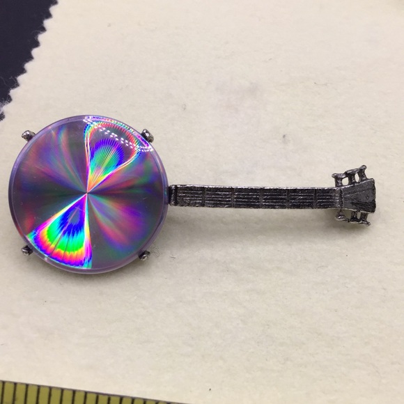 Vintage | Jewelry | Vintage Kaleidoscope Banjo Brooch | Poshmark